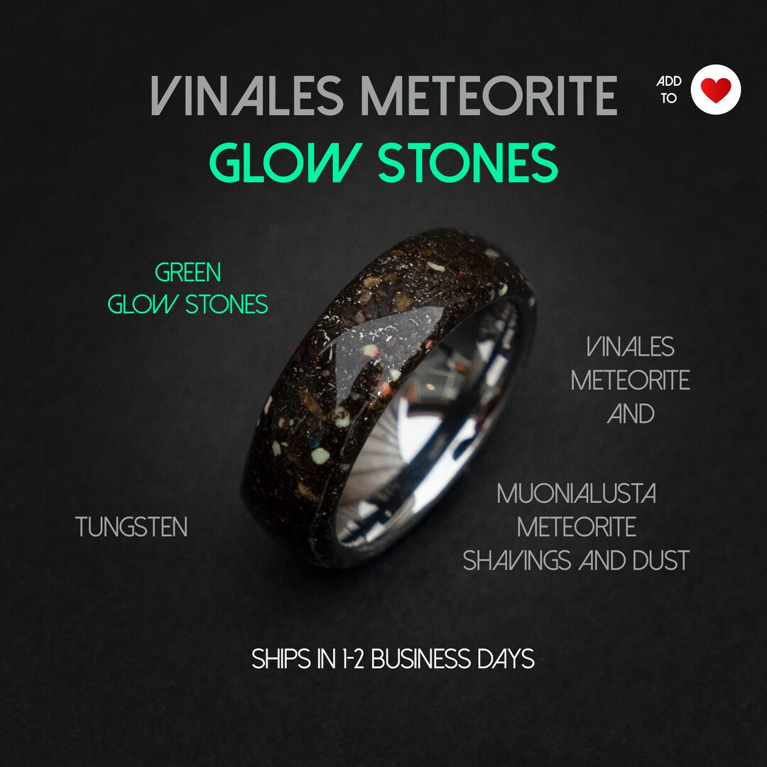 Meteorite Ring, Space Ring, Glow Ring, Men's Meteorite Wedding Band ...