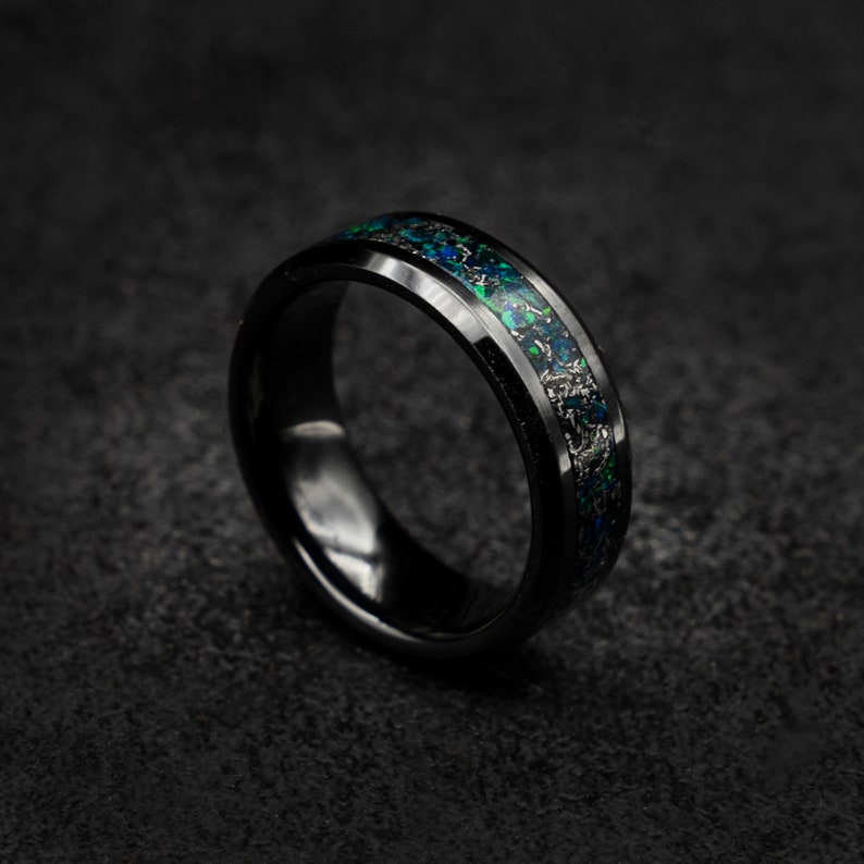 Green Opal Crystal Inlay Ring Superhero Inspired Infinity | Etsy