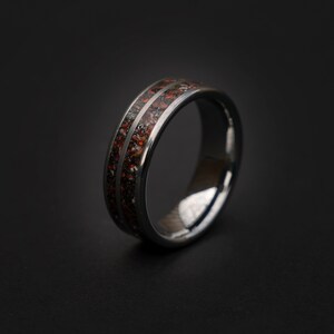 Red Fire Opal Ring, Opal Engagement Ring, Opal Wedding Ring, Meteorite ...