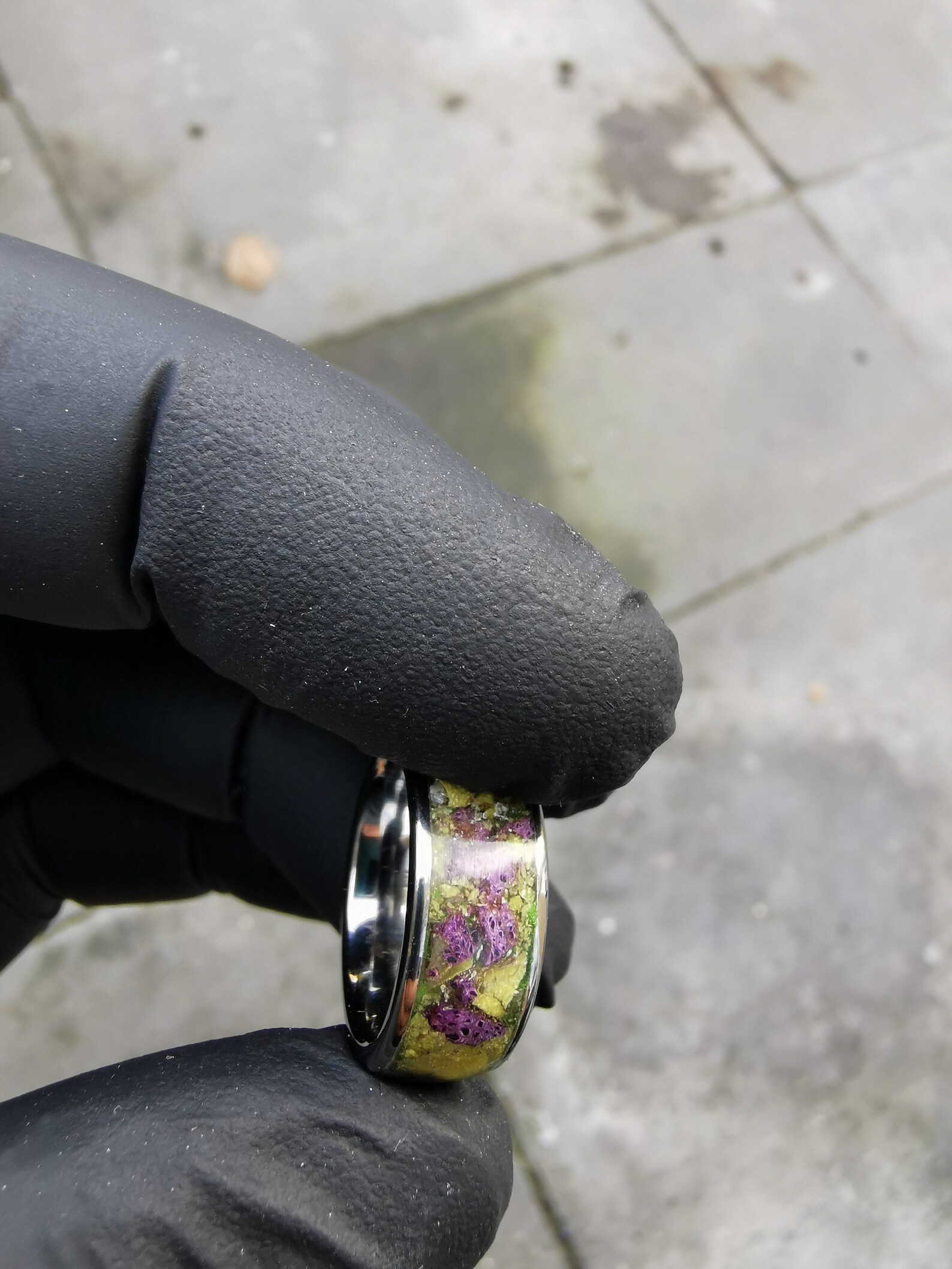 Atlantisite Ring Earth Stone Ring Glow in the Dark Ring | Etsy