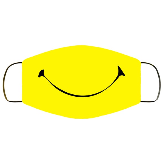 Smile Mask Smile Face Mask Smiling Face Mask | Etsy