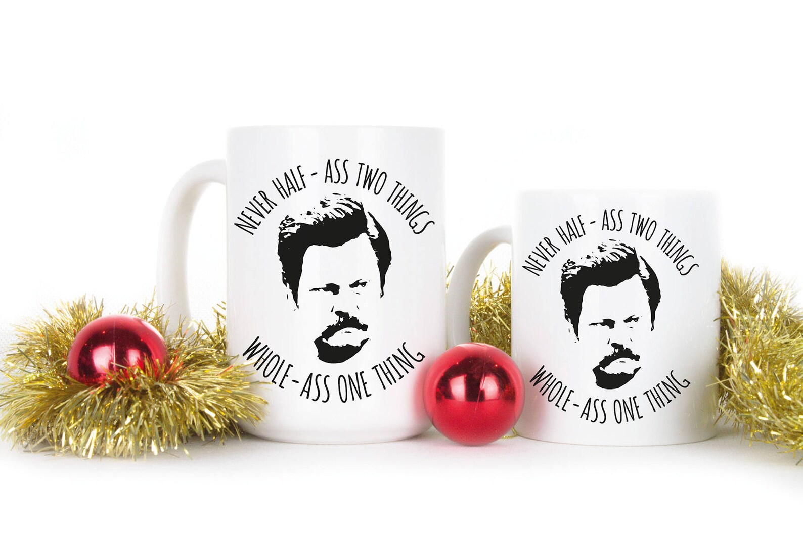 Ron Swanson Gift Whole Ass Coffee Mug Ron Swanson Gift Cup Ron | Etsy