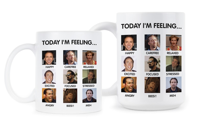 Nicolas Cage Mug – Funny Meme Coffee Cup Movie Fans, Nic Cage Gift for ...