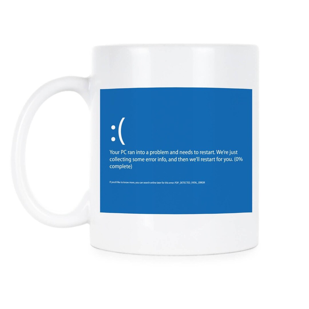 Funny Blue Screen of Death Mug for Tech Lovers and IT Professionals - Etsy