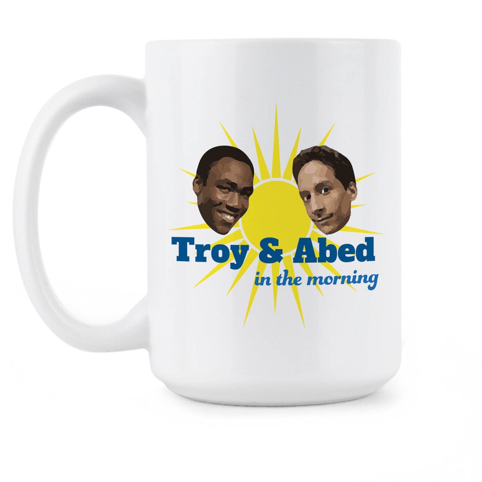 Troy and Abed in the Morning Mug Greendale Abed Nadir In the Morning ...