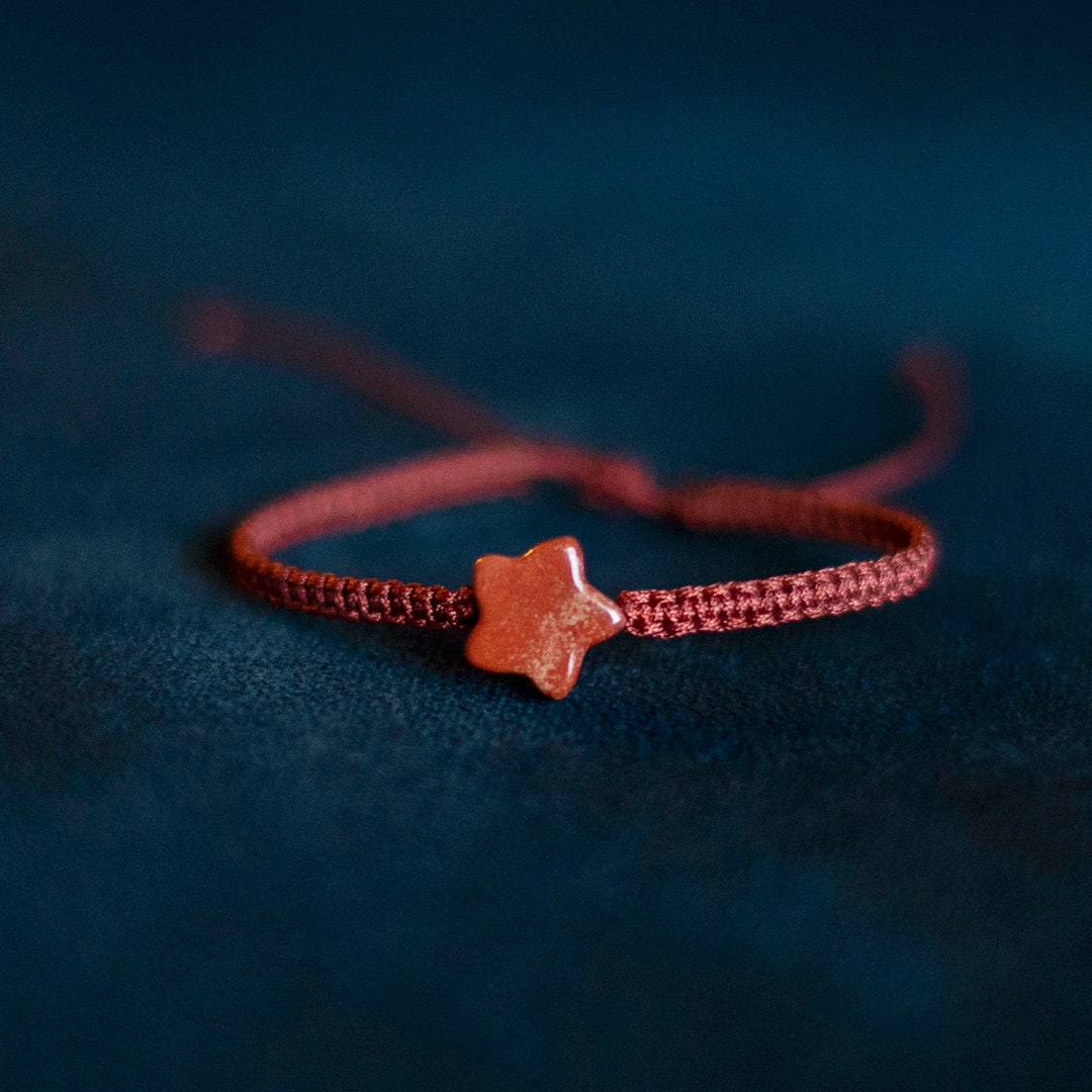 Granite Stone Bracelet, Crystal Bracelet, Star Bracelet, Gift for Her ...