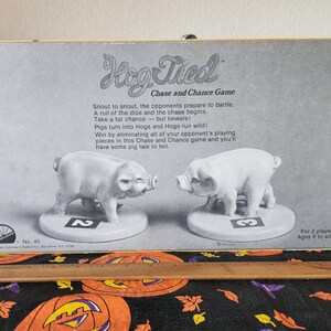 Vintage Hog Tied Pig Chase and Chance Dice Board Game Selchow & Righter ...