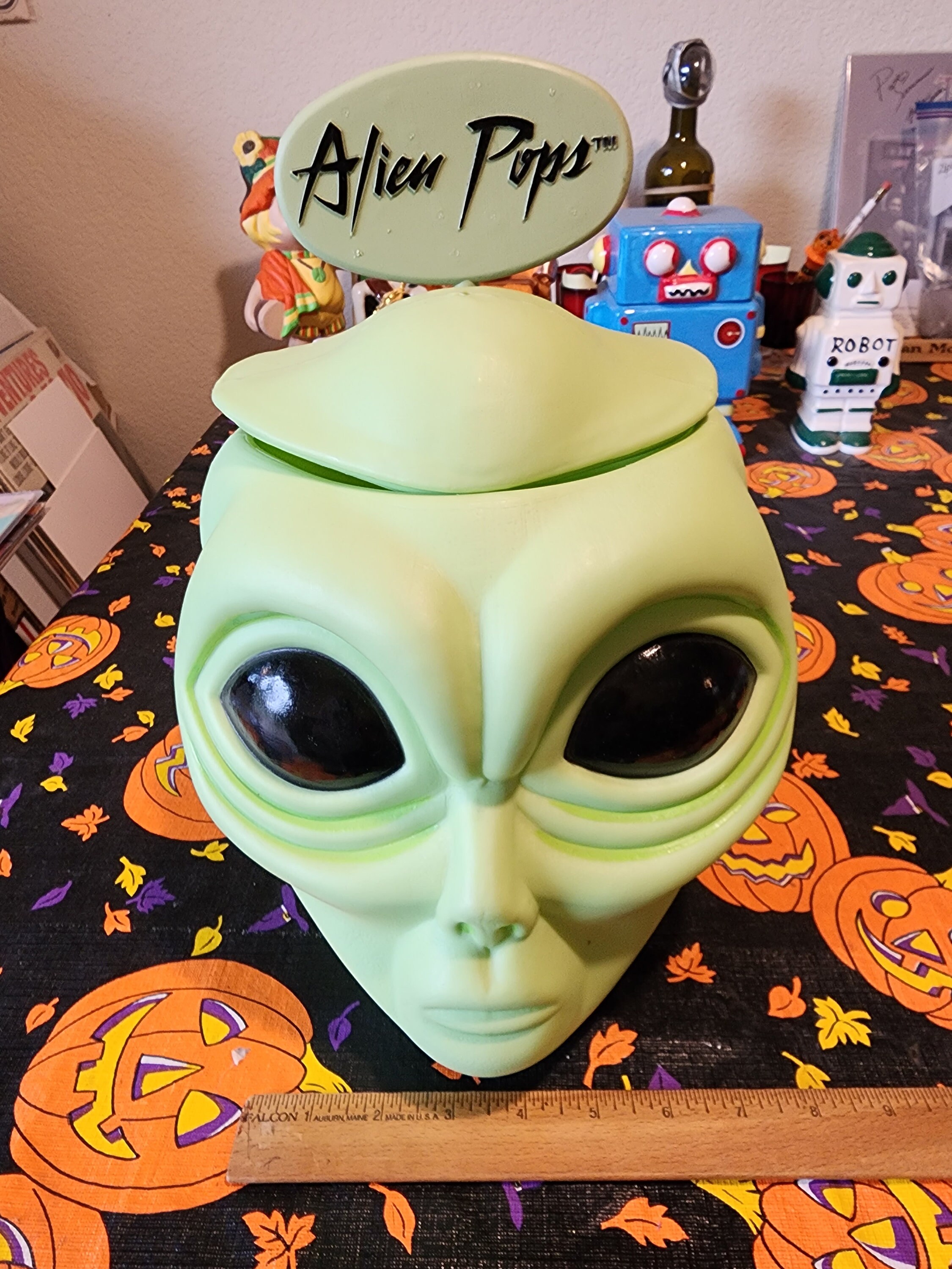 Vintage ALIEN POPS Lollipops Suckers Plastic Candy Display Container ...