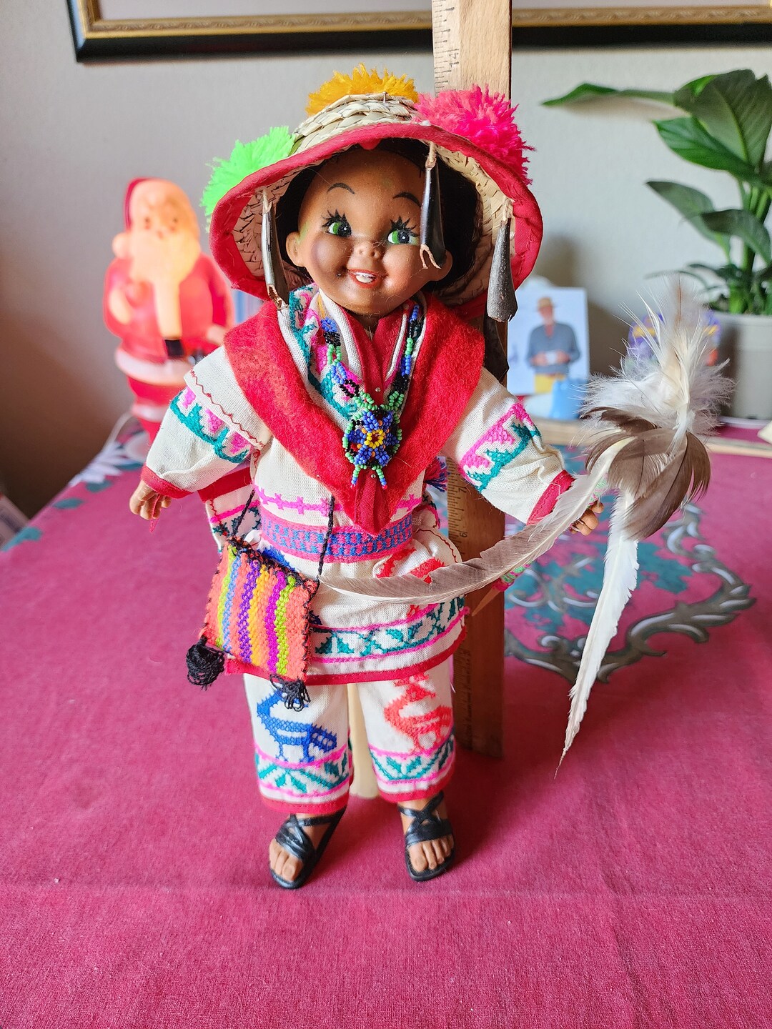 Vintage Huichol Mexican Folk Art Native Boy Doll 14" Traditional ...