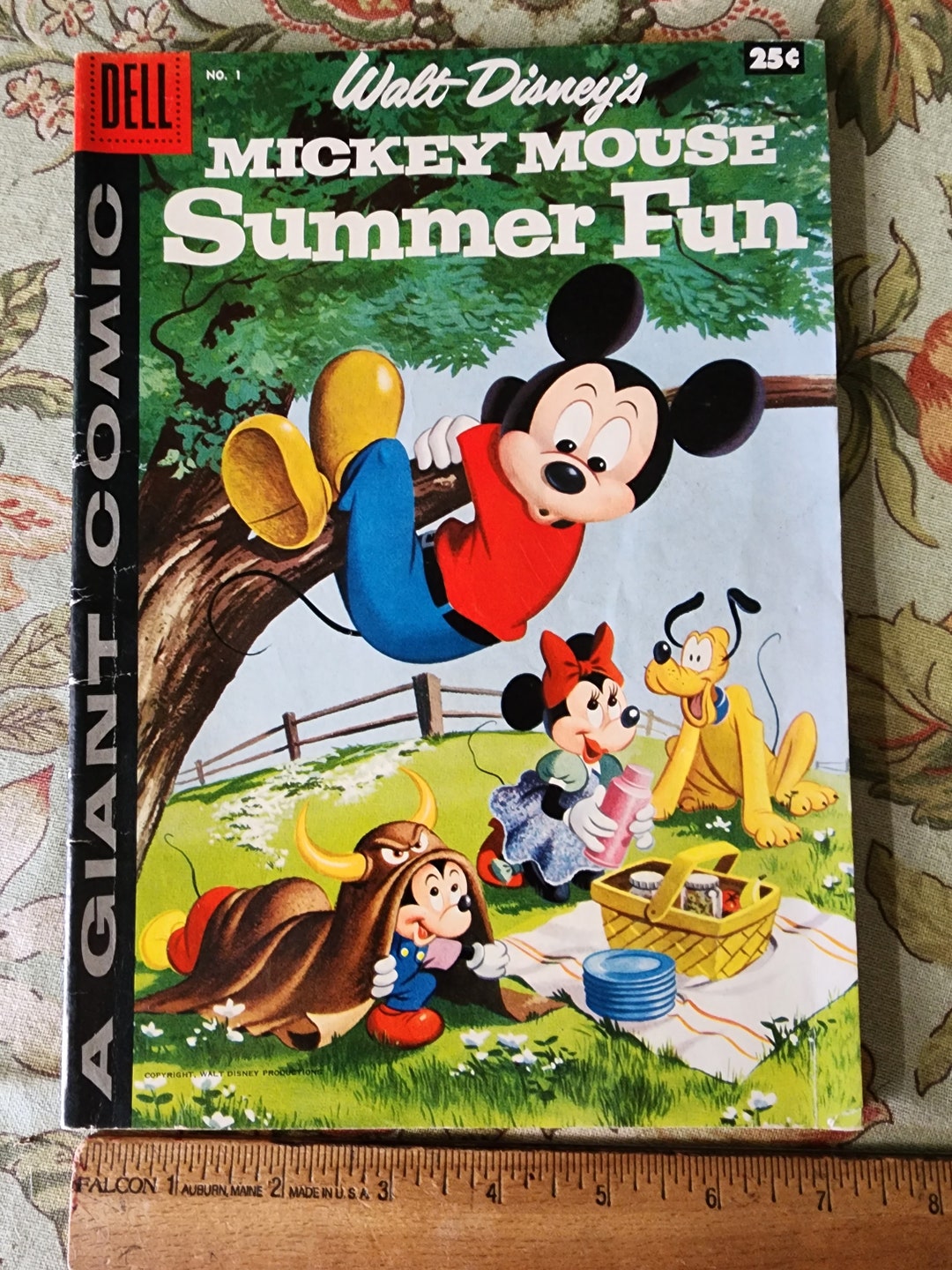 Vintage Walt Disney Mickey Mouse Summer Fun Dell Giant Comic Book ...