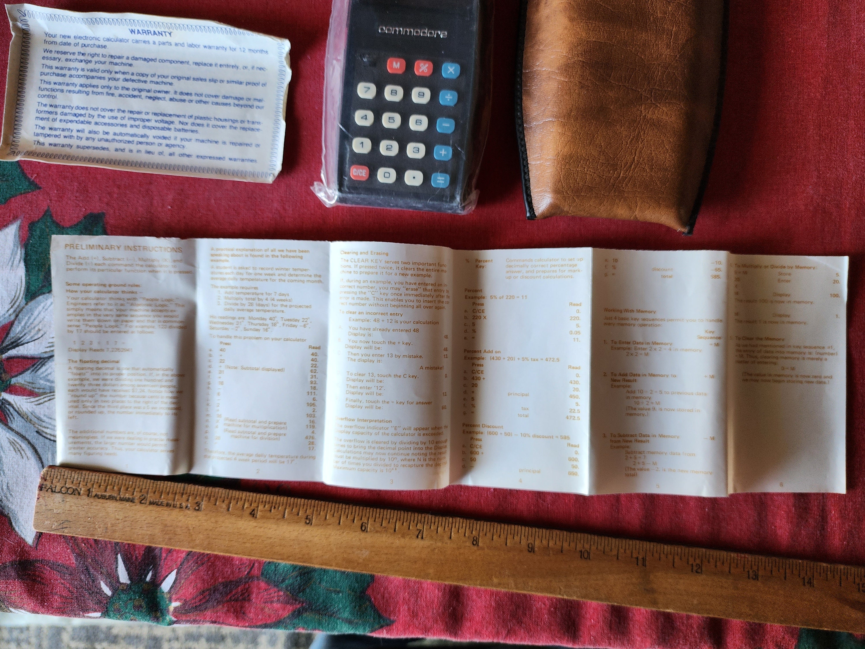 Vintage Commodore Electronic Calculator 796M Red LED W Case - Etsy