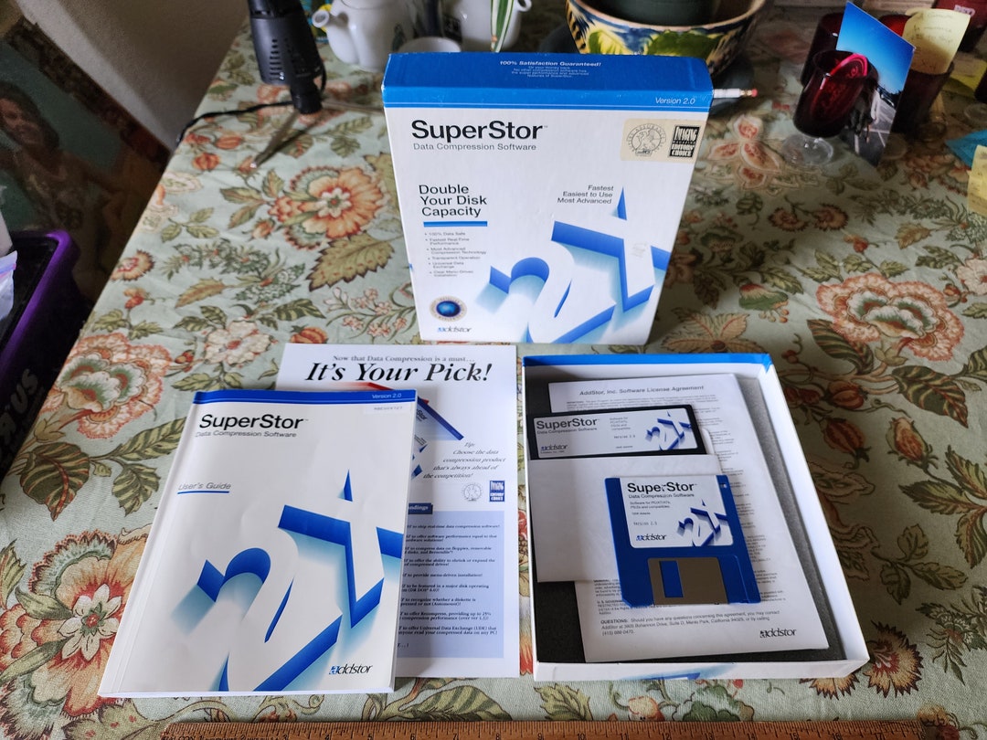 Vintage IBM PC Superstor V2 Computer Data Compress Addstor Software ...