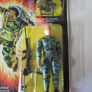 Vintage G.I. Joe Rip Cord Fuego Soldado De Asalto on Card Argentina ...