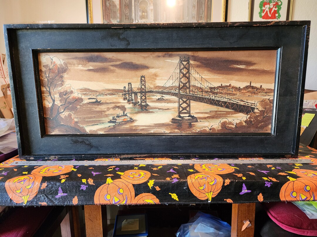 Vintage Frederick Colbus Painting 1940s San Francisco Bay - Etsy