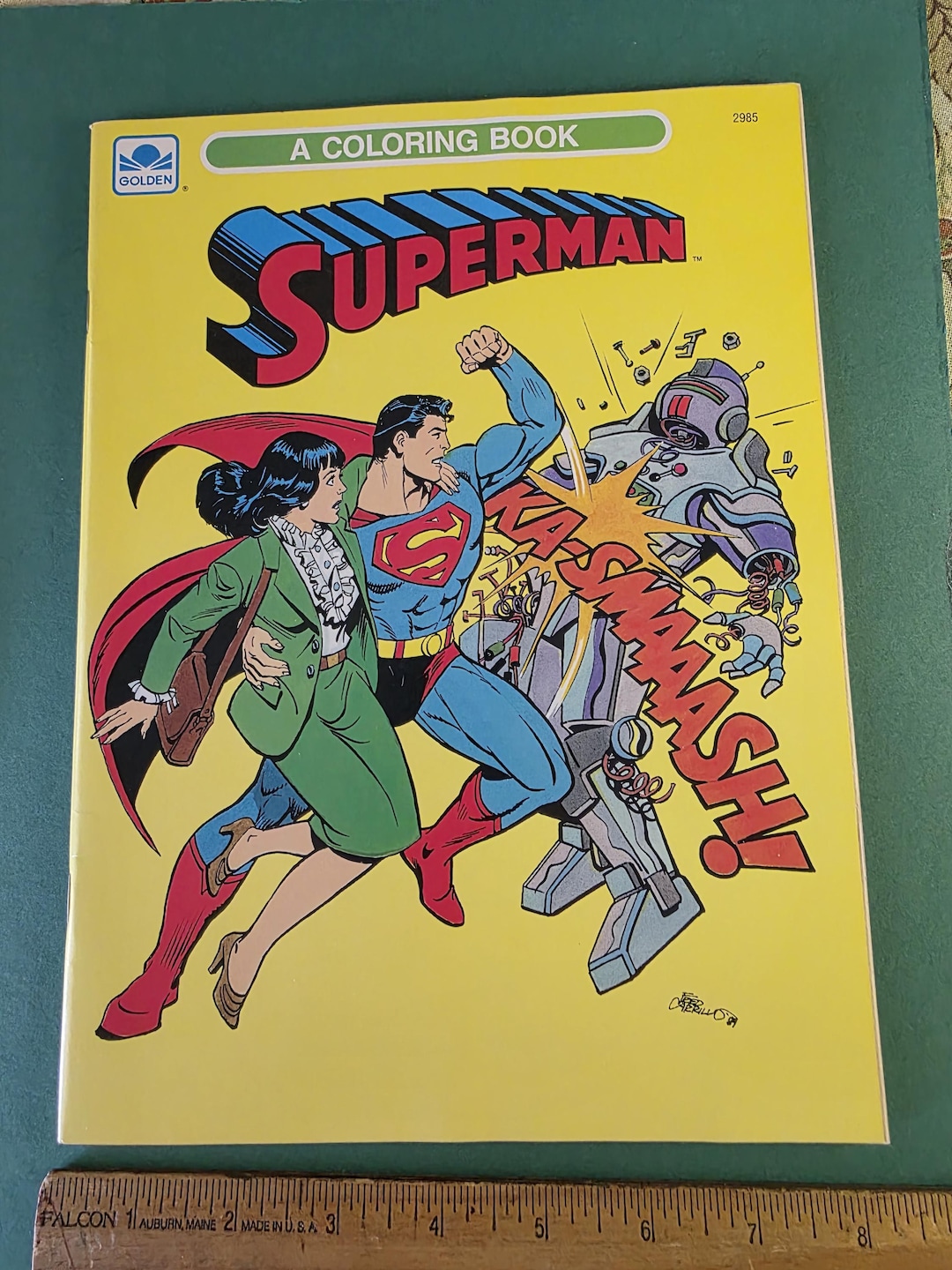 Vintage DC Comics Superman Coloring Book Fred Carrillo Art Golden Books ...