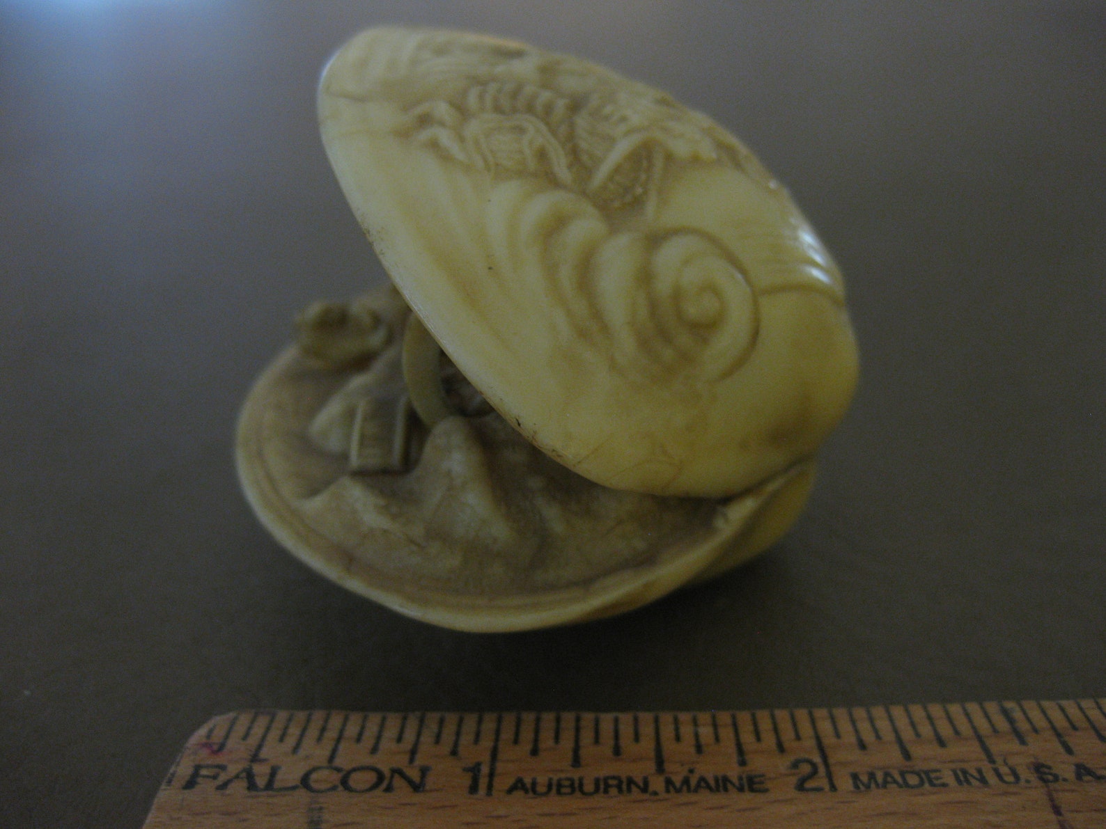 Vintage Japanese Carved Clam Shell Diorama Scene Celluloid | Etsy