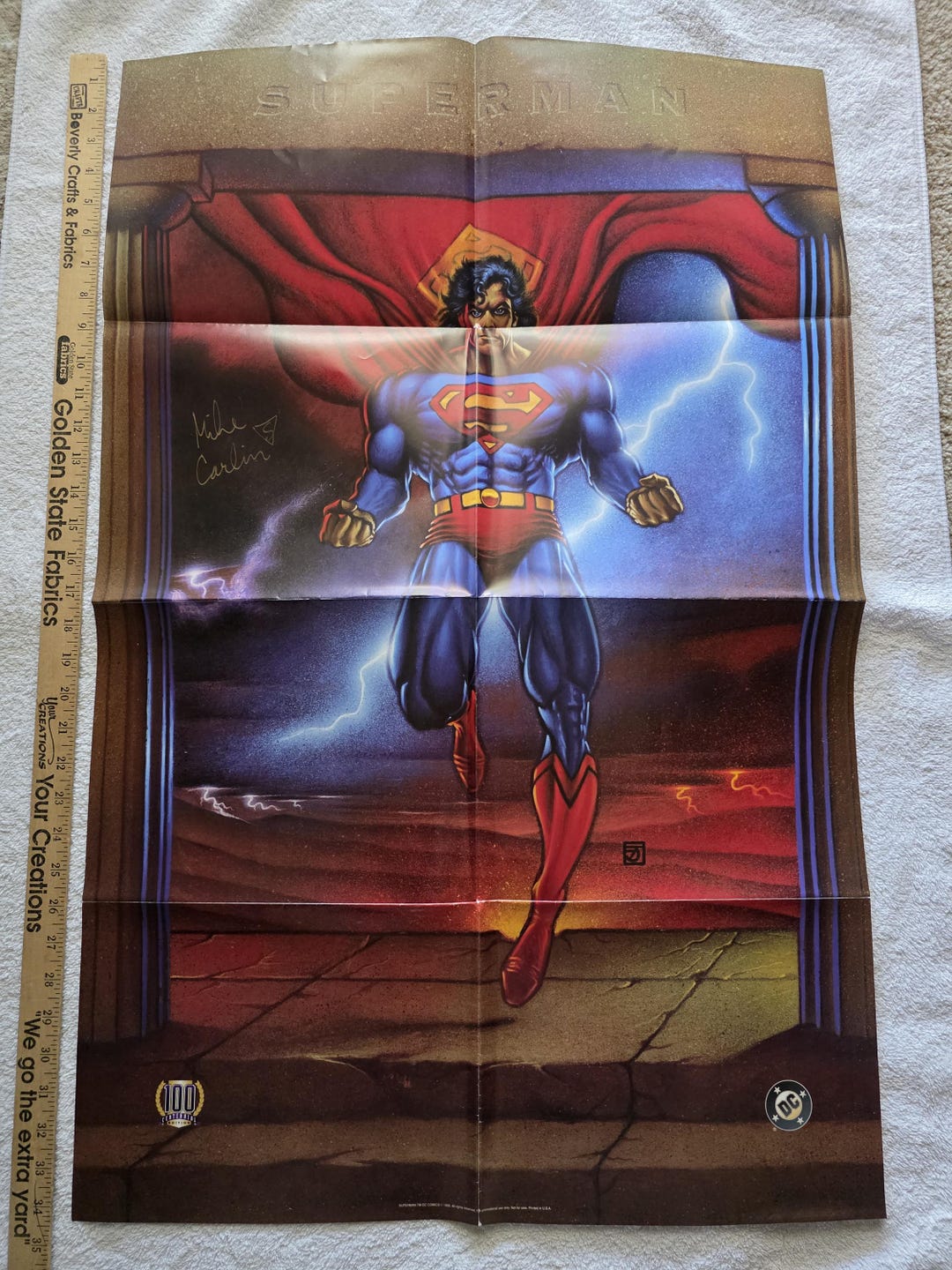 Vintage DC Comics Superman Signed Mike Carlin 100 Centennial Edition ...