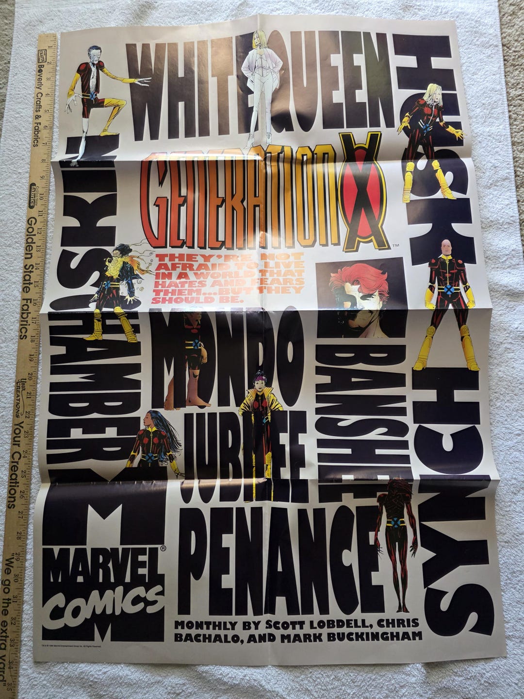 Vintage Marvel X-men Generation X White Queen Banshee Poster Promo ...