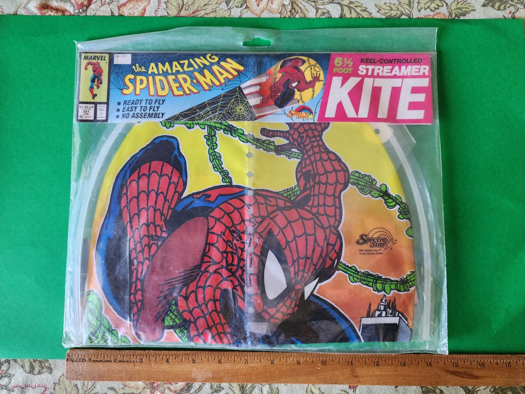 Vintage Amazing Spider-man Spectra Star Streamer Kite Todd Mcfarlane ...