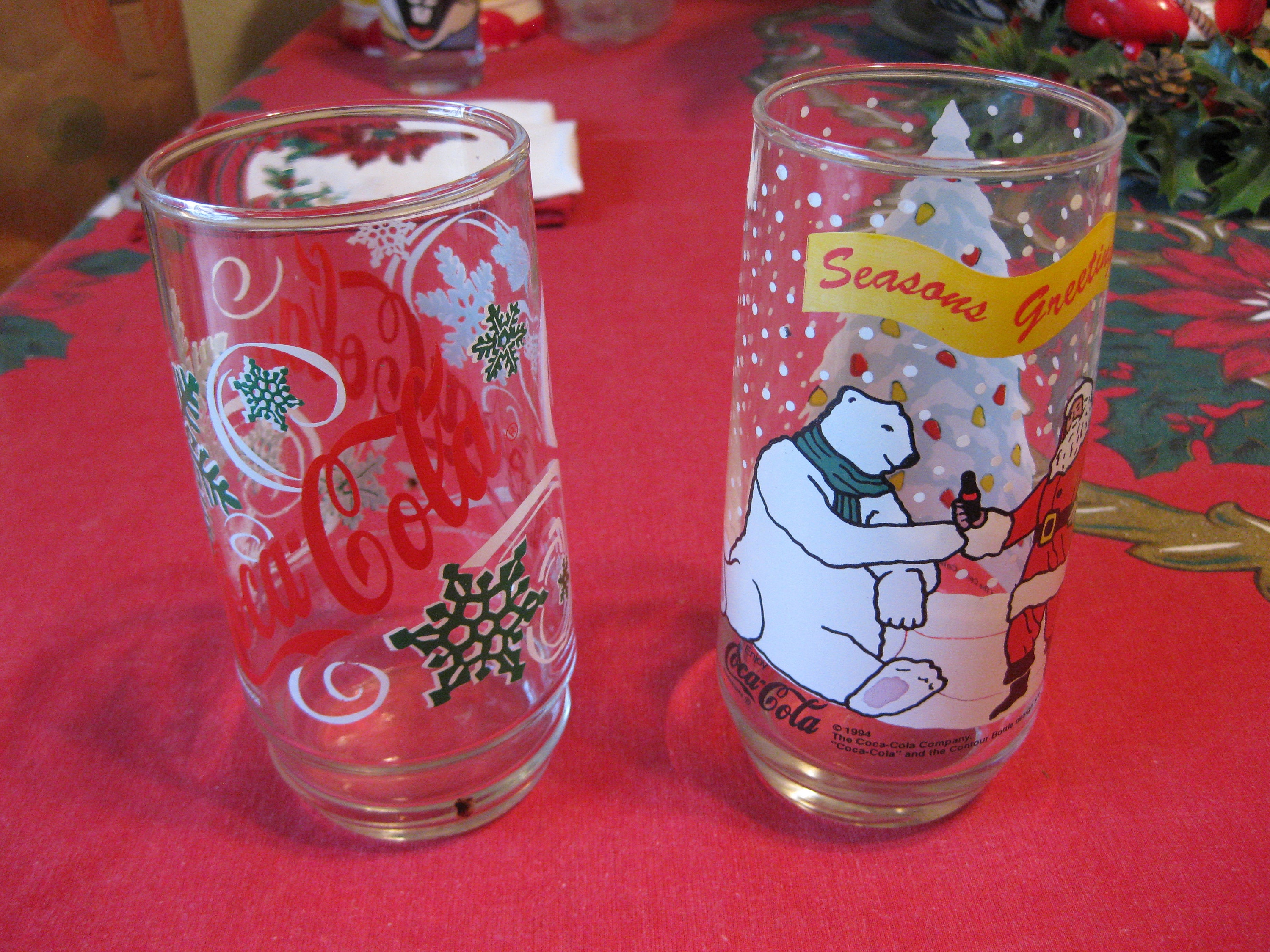 Coca Cola Christmas Snowfall and Coke Seasons Greetings Holiday Coke ...