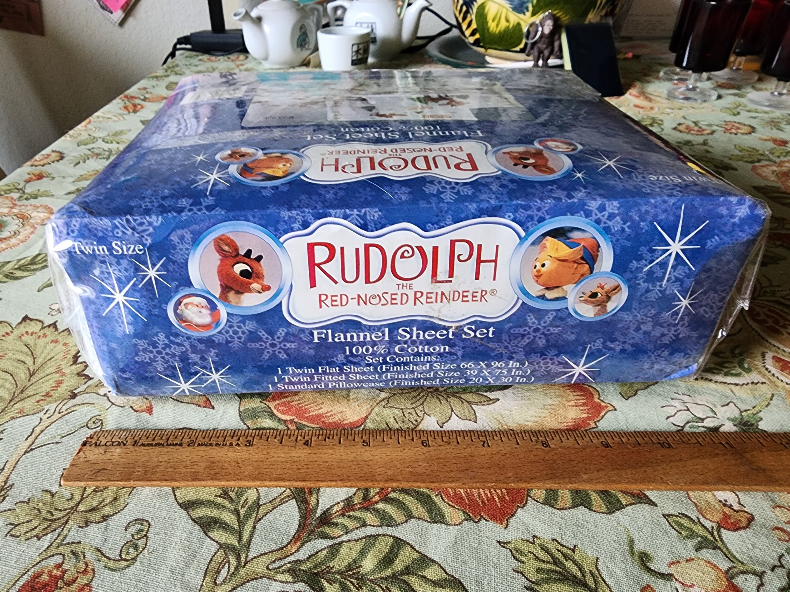 Vintage the Rudolph Red Nosed Reindeer Twin Sheet Set Flannel Cotton ...