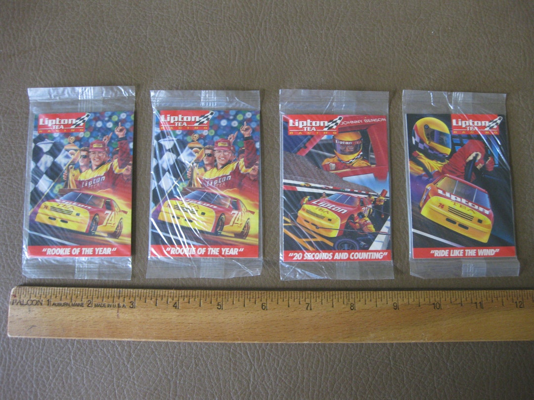 Lipton Tea Racing Cards Set de 3 Sellado Johnny Benson Jr Novato NASCAR ...