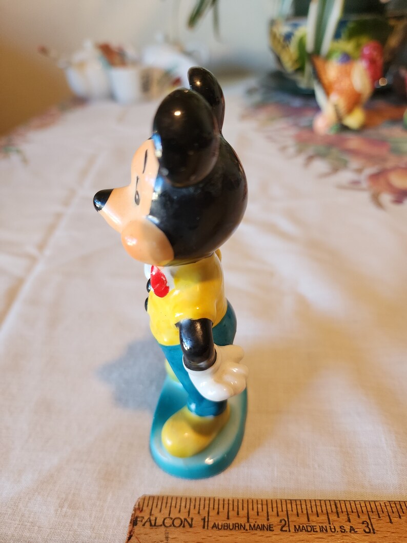 Vintage Walt Disney Mickey Mouse Ceramic Figure by Wales Made - Etsy