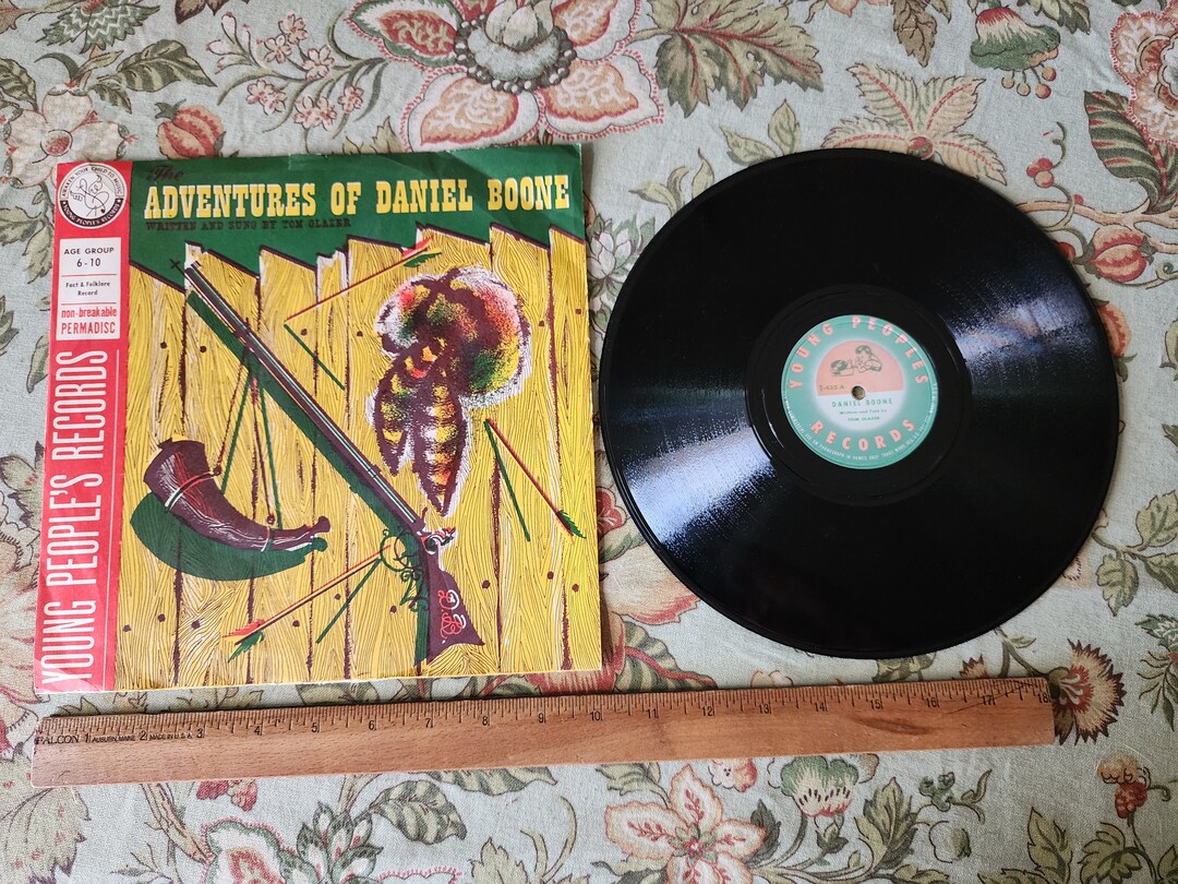 The Adventures of Daniel Boone Record by Young People's Records 78 RPM ...