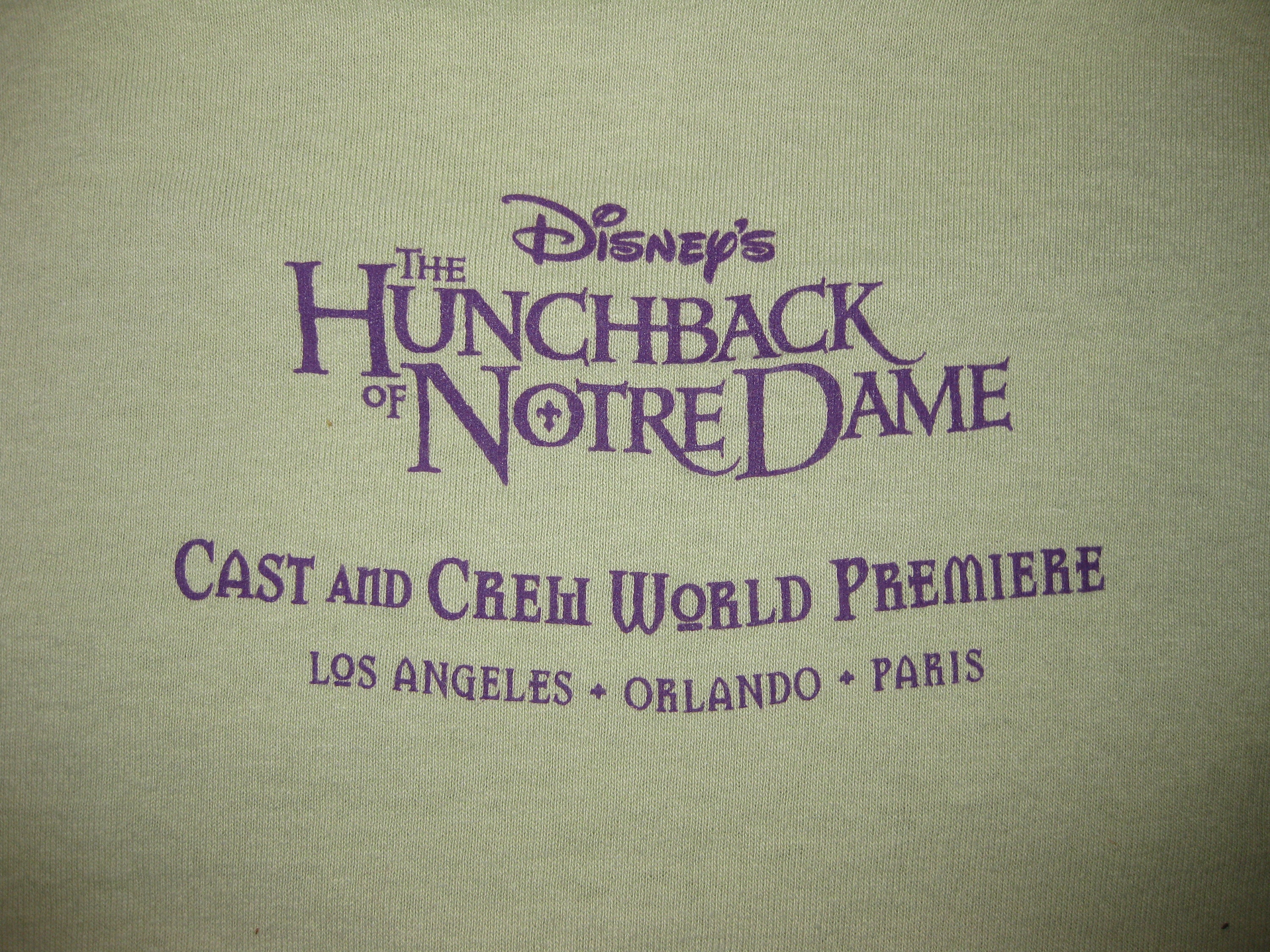 Vintage Disney Hunchback Notre Dame Movie Sanctuary Cast Crew - Etsy