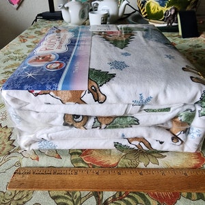 Vintage the Rudolph Red Nosed Reindeer Twin Sheet Set Flannel Cotton ...
