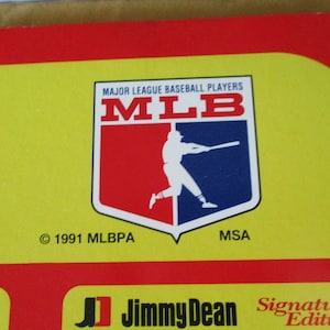 Jimmy Dean 1991 Collectors Signature Edition Uncut Baseball Trading ...
