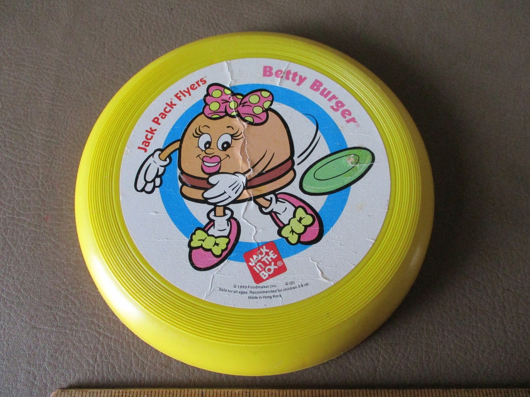 Vintage Jack in the Box Kids Meal Betty Burger Frisbee Jack Pack Flyers ...