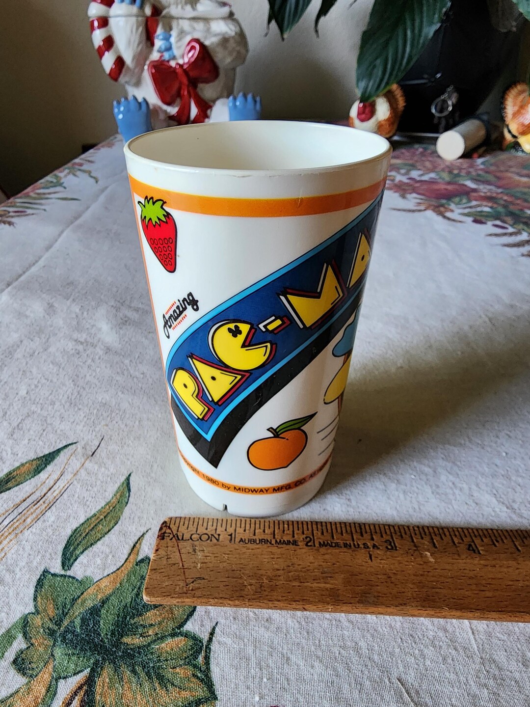 Vintage Pac-man Plastic Tumbler Cup Deka Midway USA Arcade Video Game ...