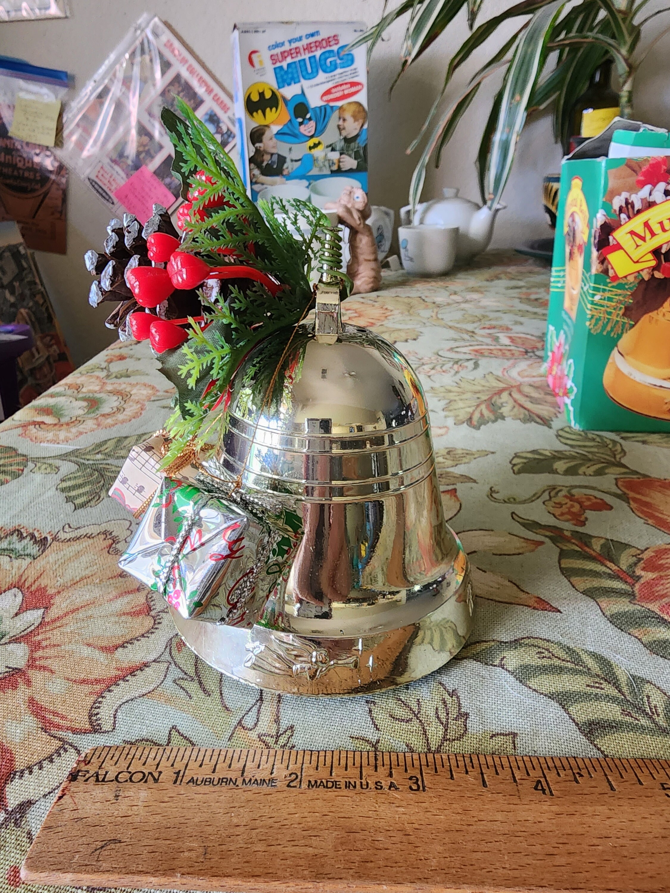 Vintage Christmas Electronic Musical Bell Ornament in Original Box ...