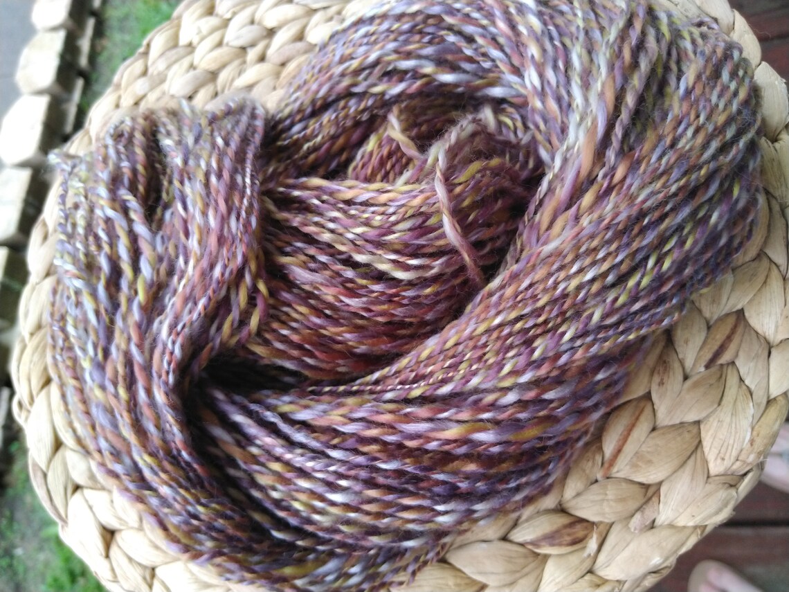 Hand Spun Mixed Fiber 2ply Yarn - Etsy