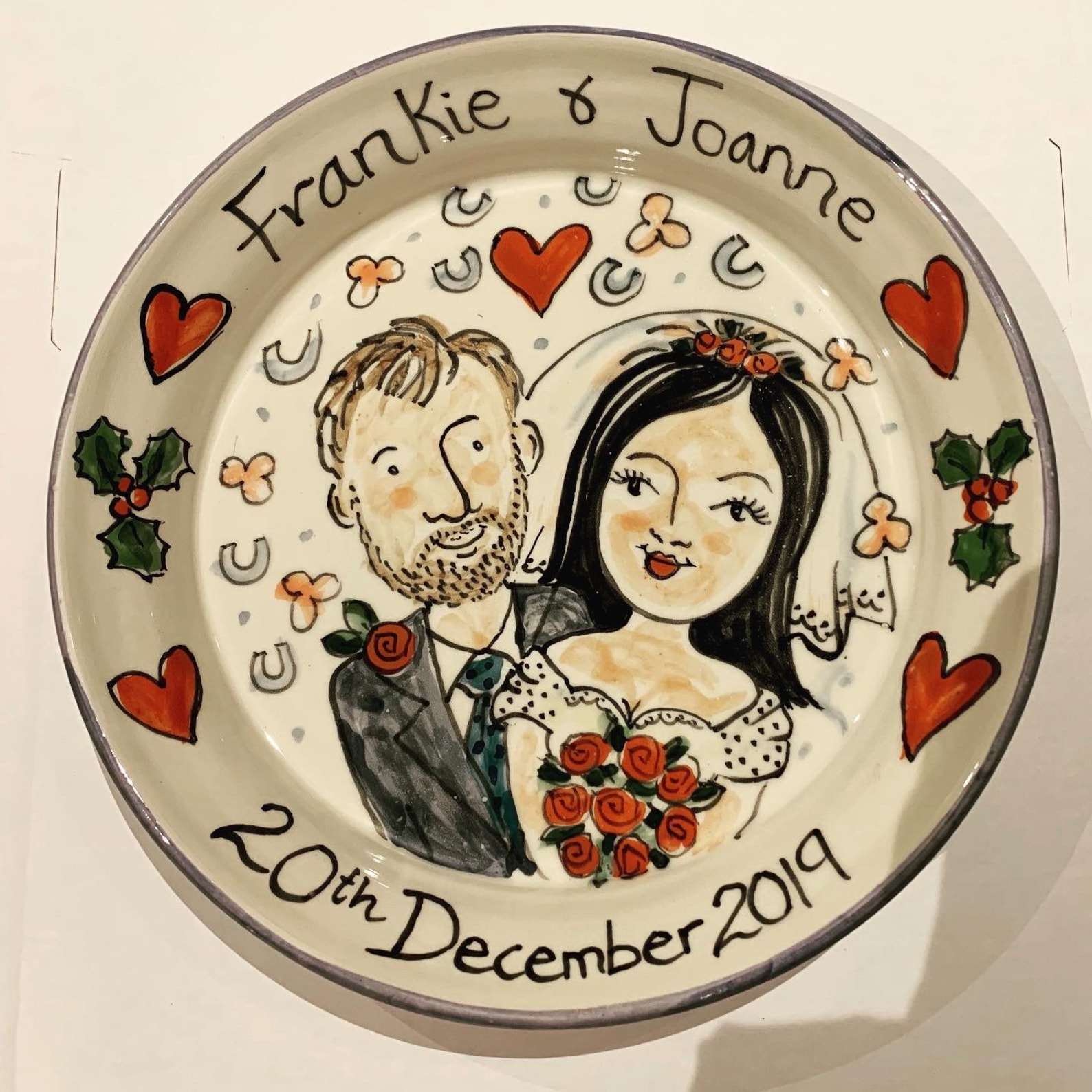 Personalised Ceramic Wedding Plate | Etsy