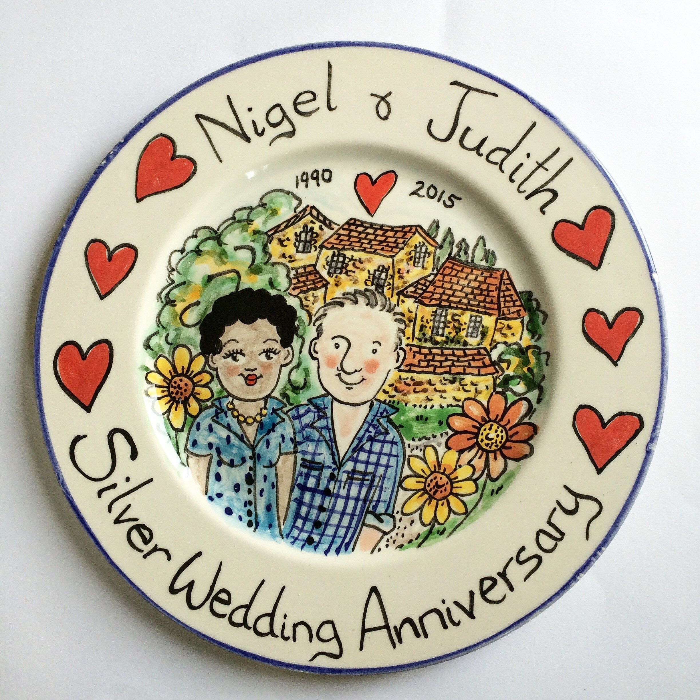 Personalised Ceramic Wedding Plate - Etsy
