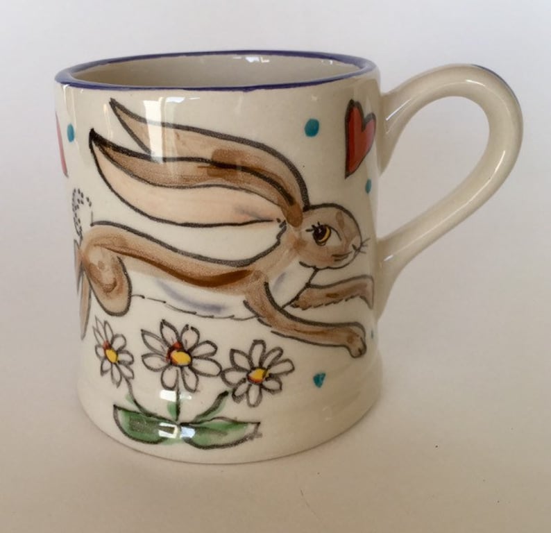 Hare Ceramic Mug Personalised Gift | Etsy