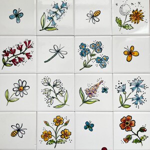 Flower Tile Mural Splash Back - Etsy