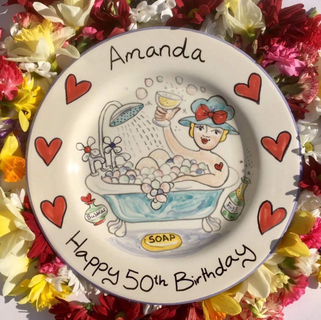 Personalised Custom Ceramic Plate Birthday Gift - Etsy