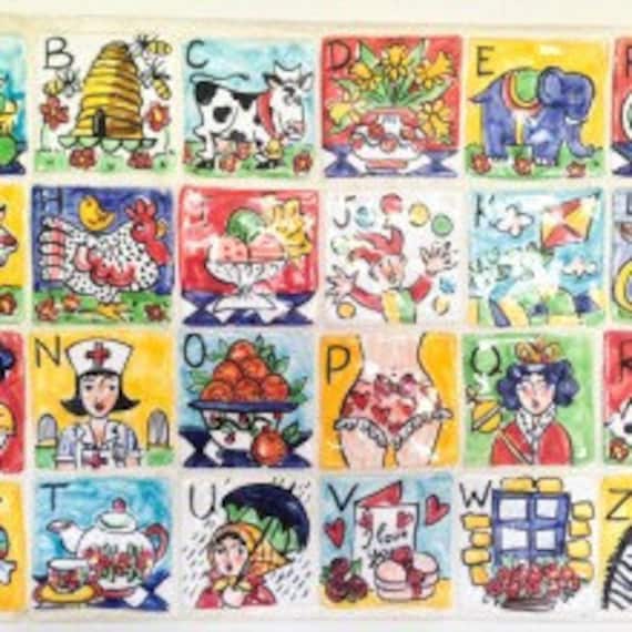 Alphabet Tiles | Etsy