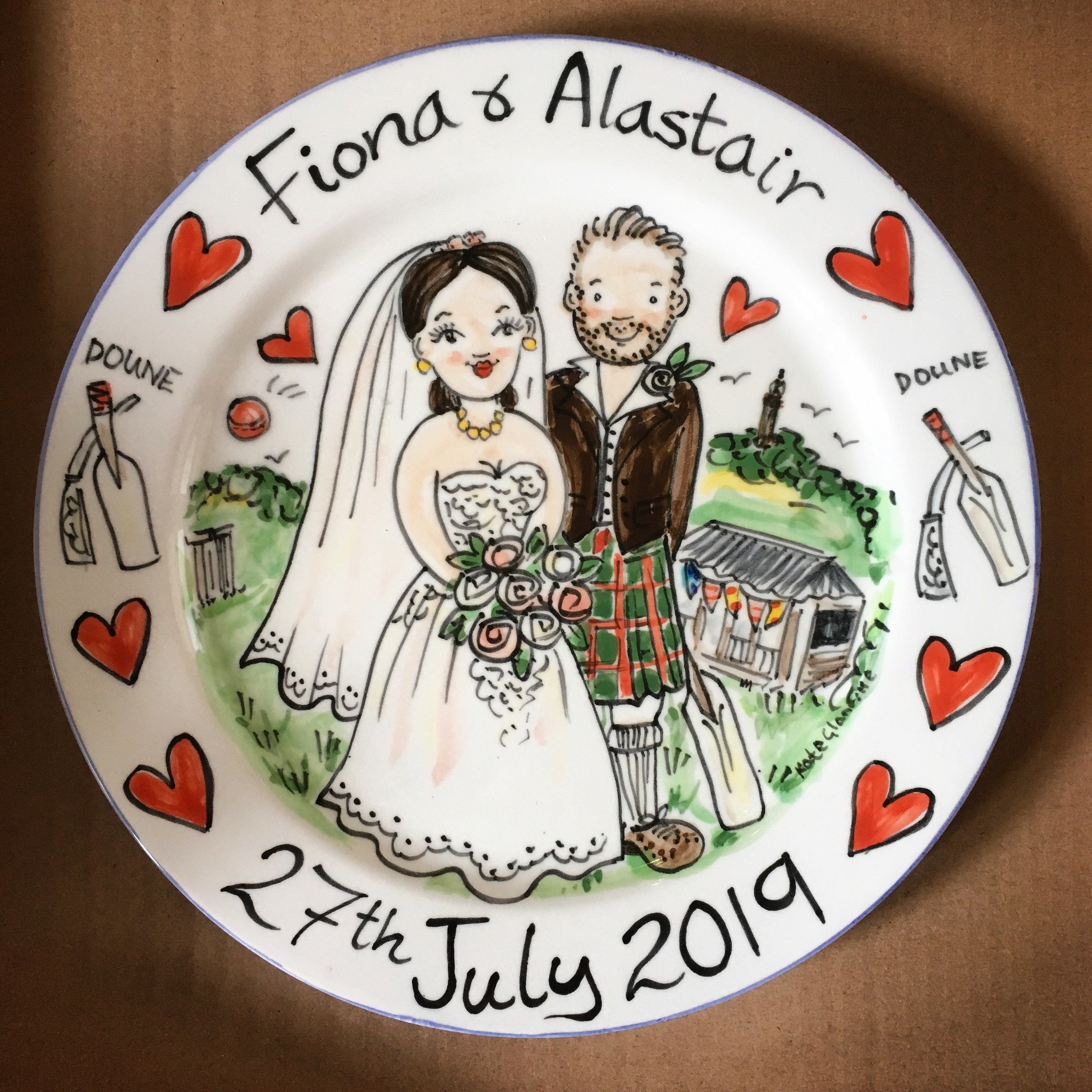 Personalised Ceramic Wedding Plate - Etsy