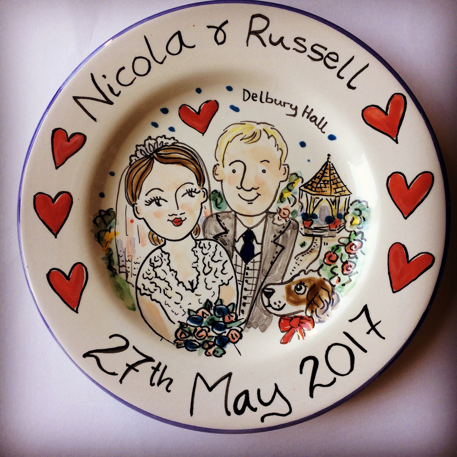 Personalised Ceramic Wedding Plate | Etsy