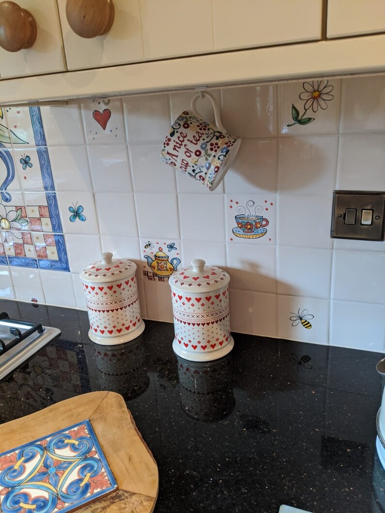 Individual Decorative Hand Painted Wall Tiles - Etsy