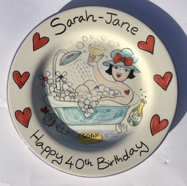 Personalised Custom Ceramic Plate Birthday Gift - Etsy