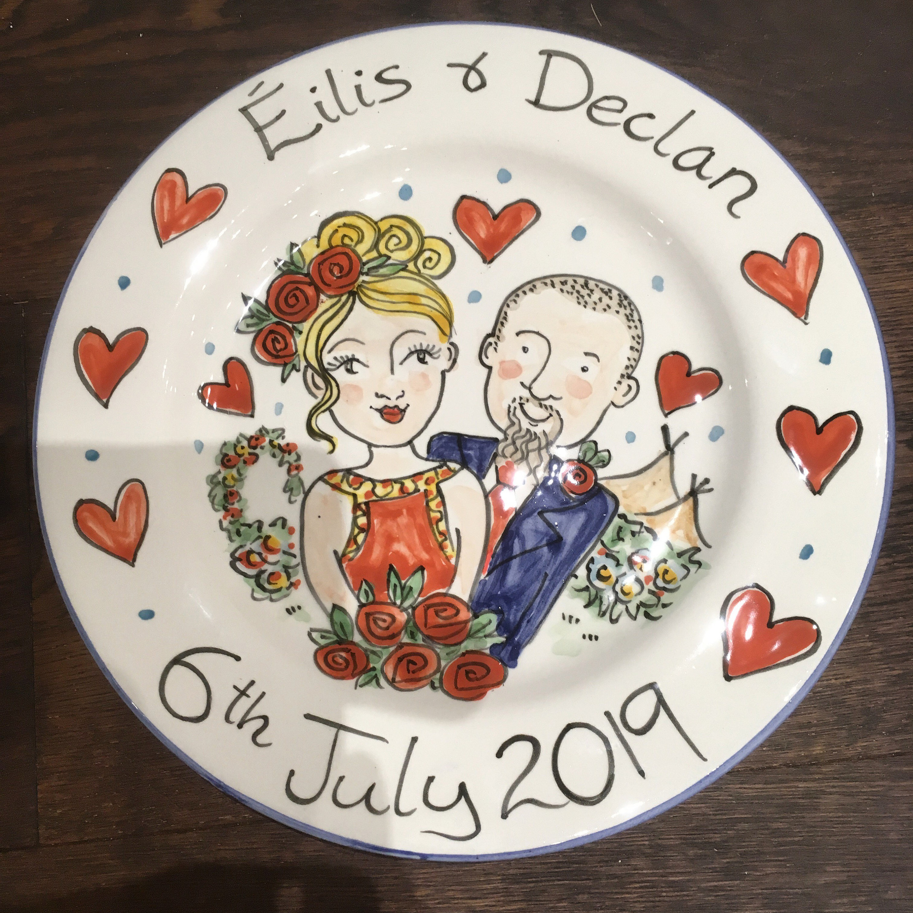 Personalised Ceramic Wedding Plate - Etsy