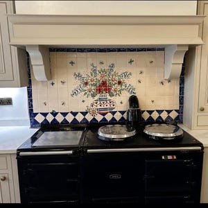 Flower Tile Mural Splash Back - Etsy