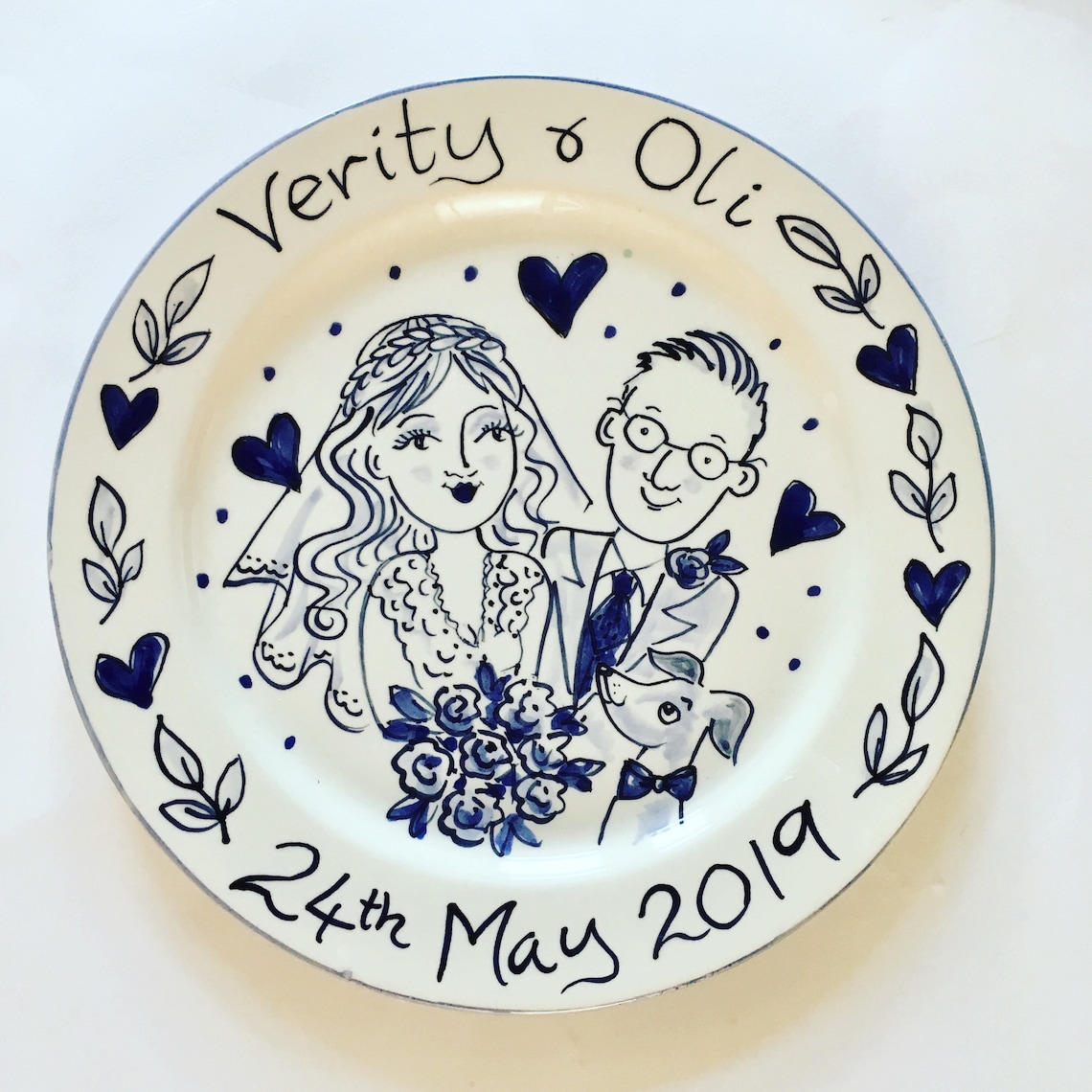 Personalised Ceramic Wedding Plate | Etsy