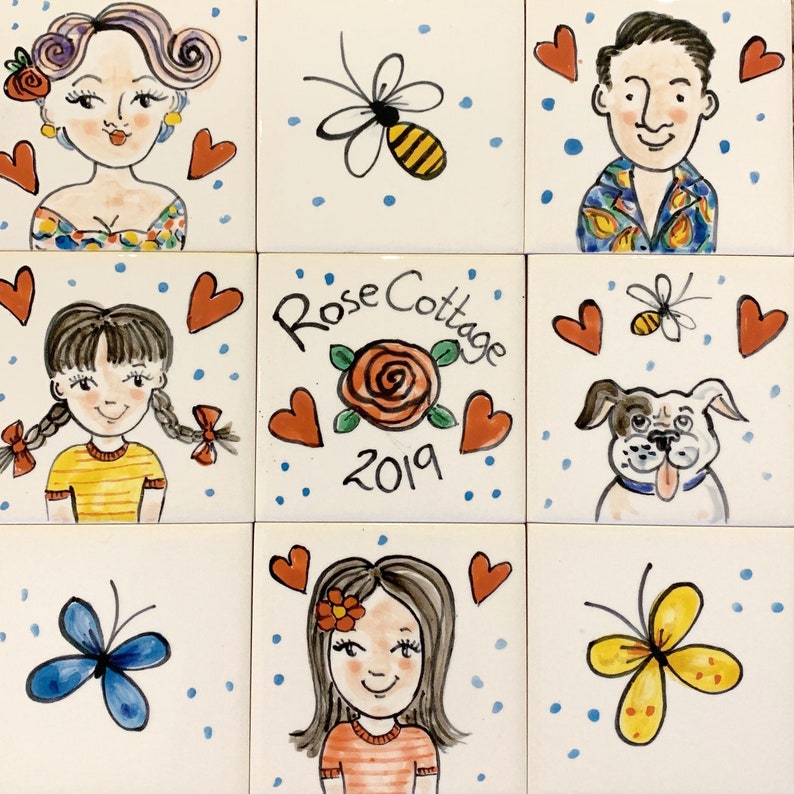 Individual Decorative Hand Painted Wall Tiles - Etsy