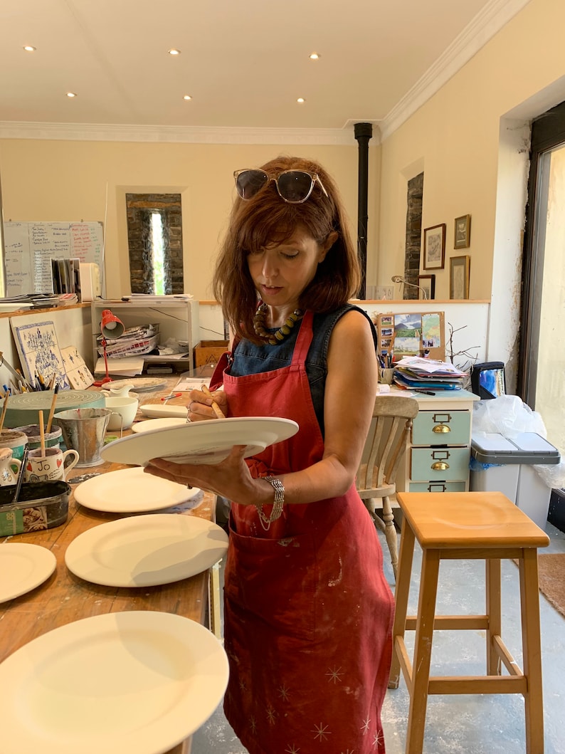 Hare Pottery Hand Painted Ceramic Plate - Etsy